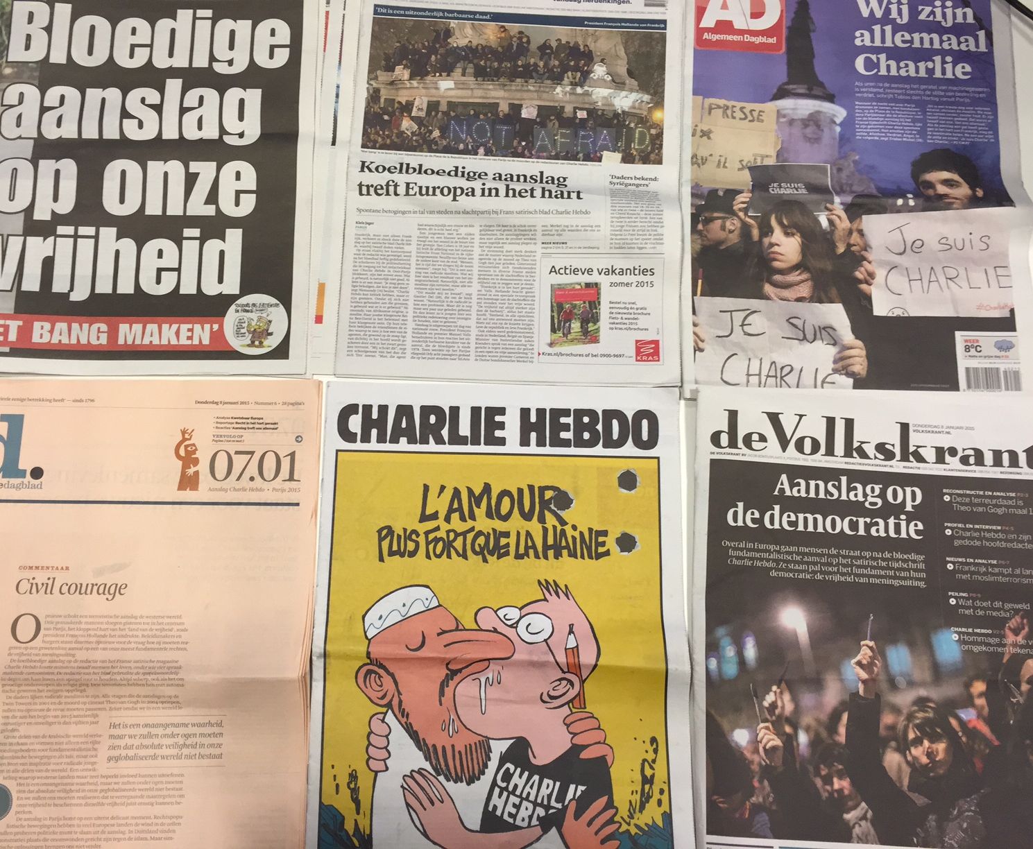 Verslagenheid na bloedbad Charlie Hebdo